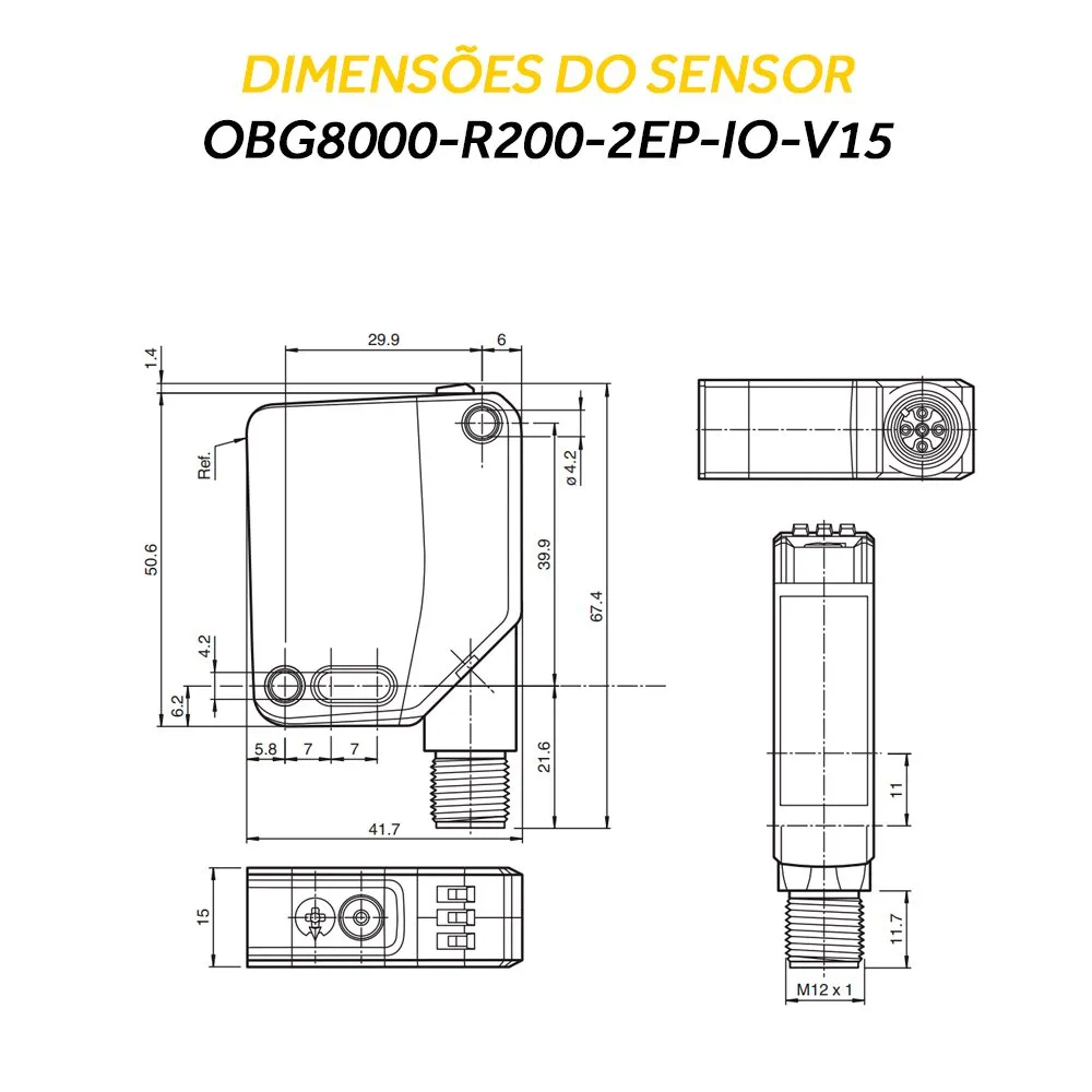 Sensor Fotoelétrico Retrorreflexivo OBG8000-R200-2EP-IO-V15 | RH Materiais Elétricos | O Maior E ...